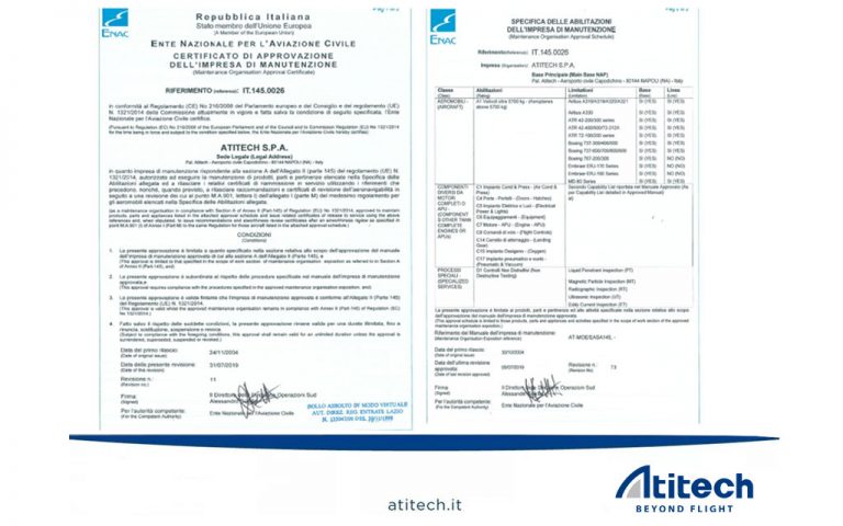 A330 base maintenance certification granted by ENAC - Atitech